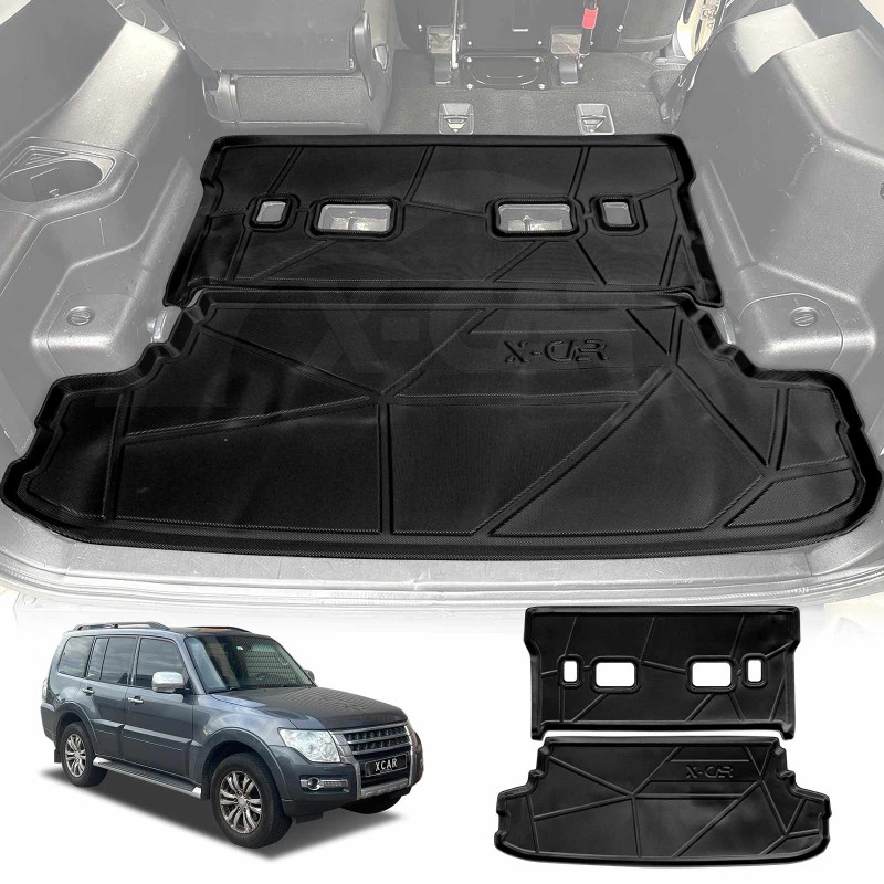 Boot Liners for Mitsubishi Pajero 2006-2022 All Weather Heavy Duty ...