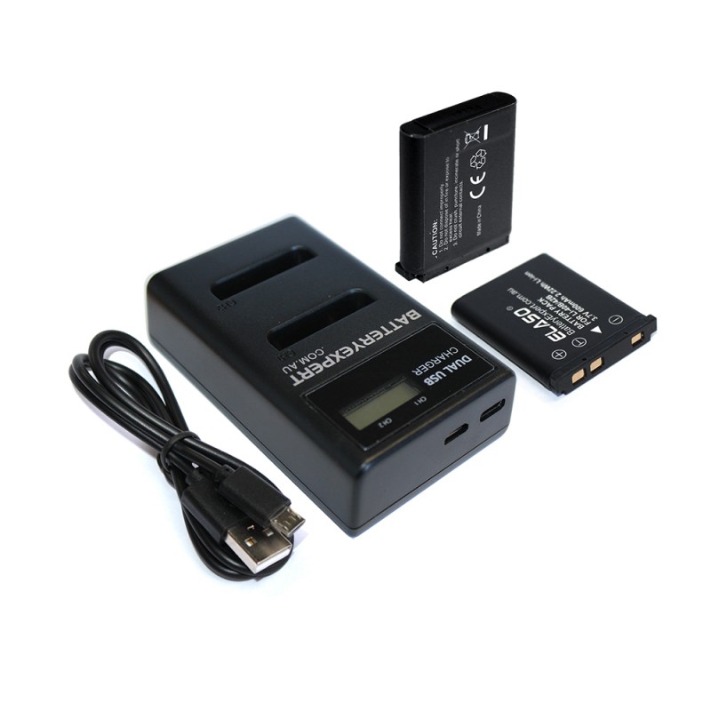 2 Rechargeable Battery and External USB Dual Battery Charger for Kodak ...