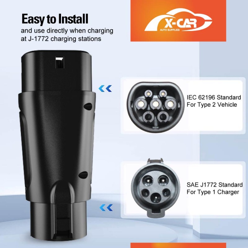Tesla Model Y Juniper Charging Adapter Type 1 to Type 2 Connector SAE J ...