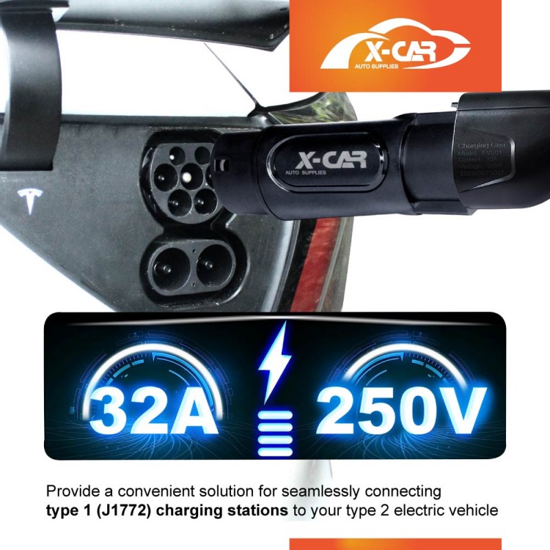 Tesla Model Y Juniper Charging Adapter Type 1 to Type 2 Connector SAE J ...