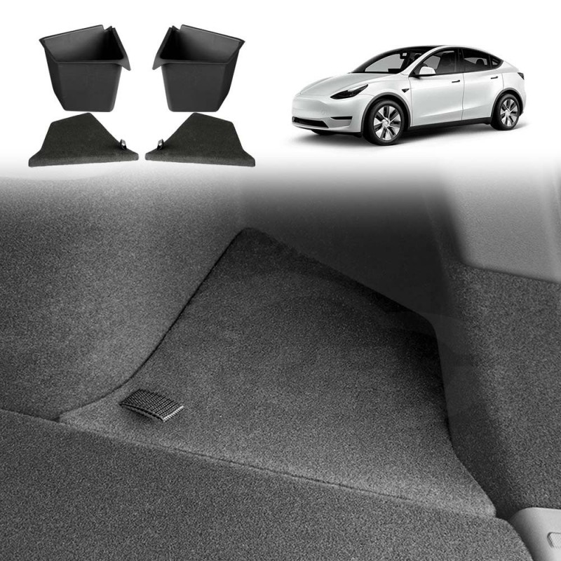 Tesla Model Y 2022-2025 Car Rear Trunk Storage Box Trunk Organizer Side ...