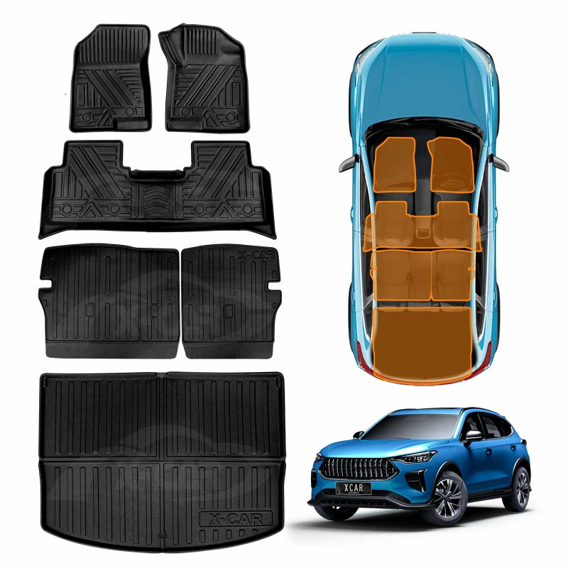 Floor Mats Boot Liner Set for GWM Haval Jolion 2024-Onwards All Weather ...