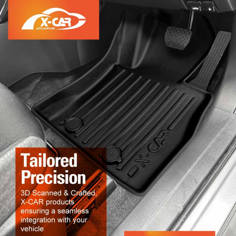3D Floor Mats Boot Liner Set for Mazda 2 Hatch 2014-Onwards DJ Series ...