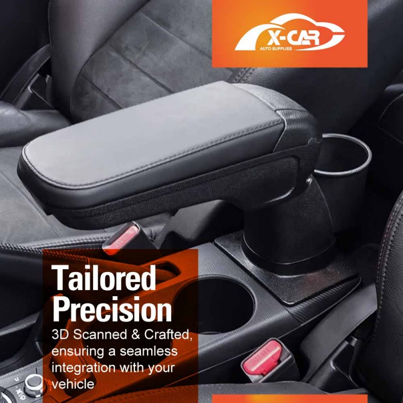Central Armrest Storage Box with Cup Holder for Mazda 2 Hatch & Sedan ...