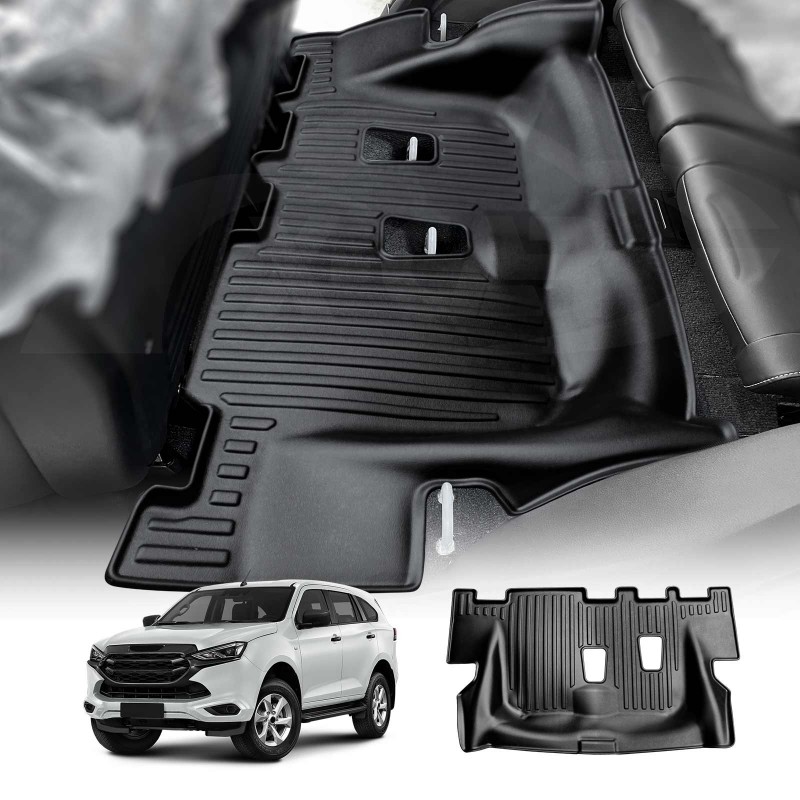 Third Row Seat Floor Mat for Isuzu MU-X MUX 2022-Onwards Heavy Duty All ...