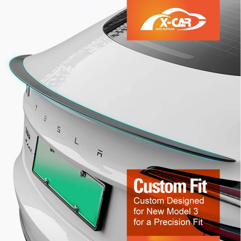 Matt Black Spoiler forTesla Model 3 Highland 2023-Onwards Rear Trunk ...