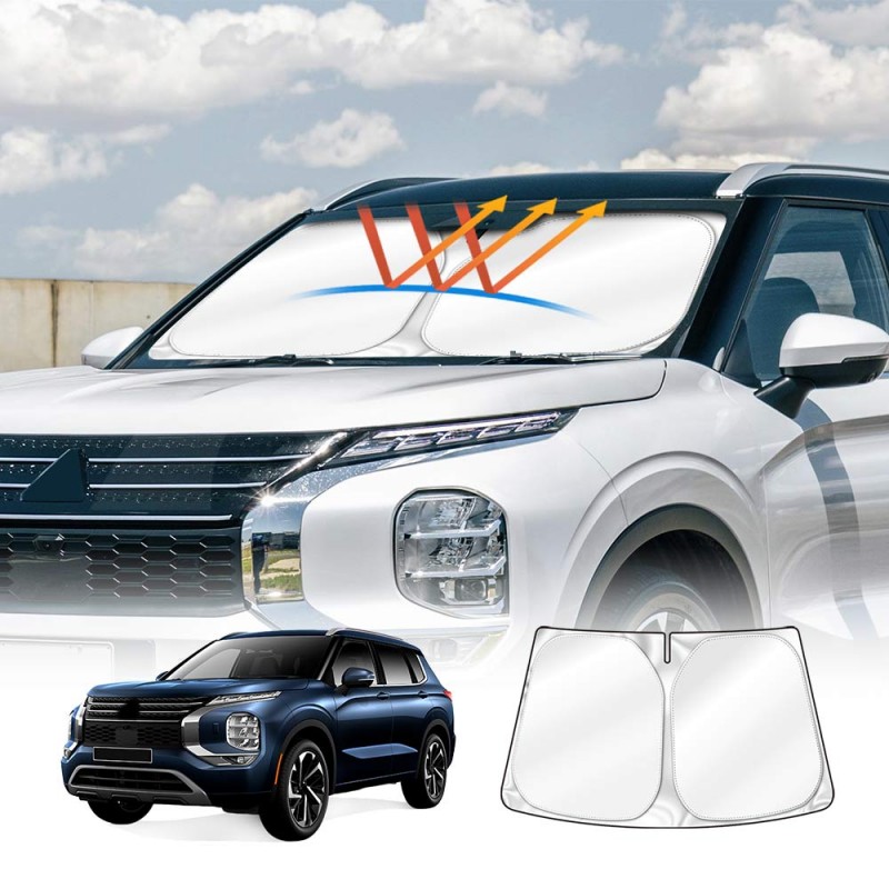 WindScreen Sun Shade for Mitsubishi Outlander 2021-2025 Blocks UV Rays ...