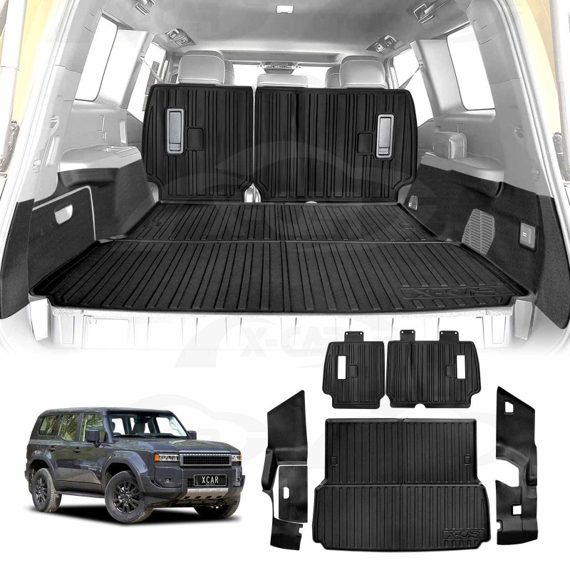 Boot Liner Kick Mats for Toyota Prado 250 Series 5-Seater 2024-Onwards ...