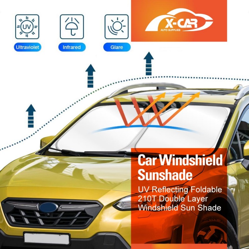 WindScreen Sun Shade for Subaru XV/Impreza Hatchback 2017-2023 Blocks UV Rays Foldable Custom ...