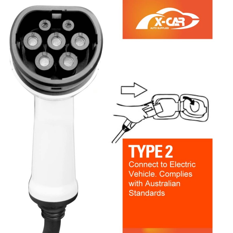 Type 2 Portable EV Charger 10 Amp 2.4KW Australian Plug 5 Meters for ...