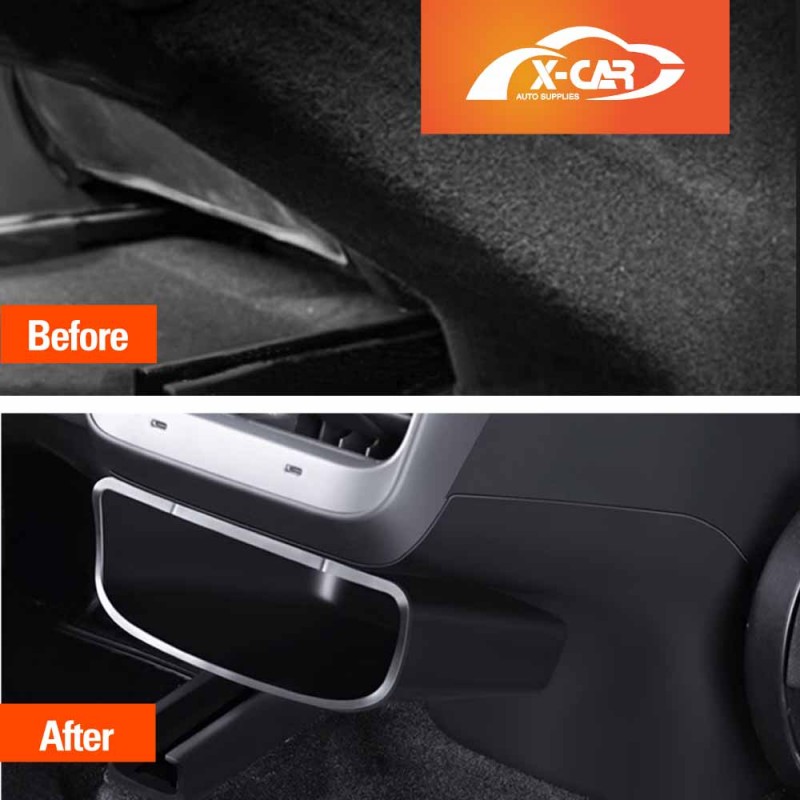 Rear Air Vent Storage Box with Removable Kick Panel for Tesla Model Y ...