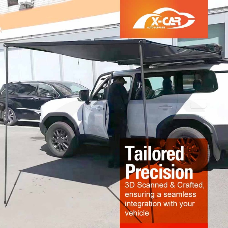 Roof Rack Rear Ladder LED Awning for Toyota Prado 250 Series GX/GXL ...