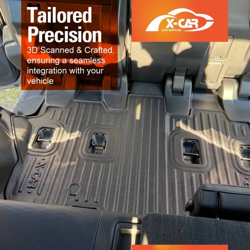 Floor Mats Boot Liner Set for Toyota Prado 250 Series 7-Seater 2024 ...