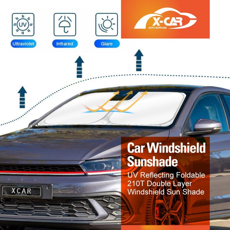 WindScreen Sun Shade for Volkswagen Polo MK6 Hatch 2018-Onwards Blocks ...