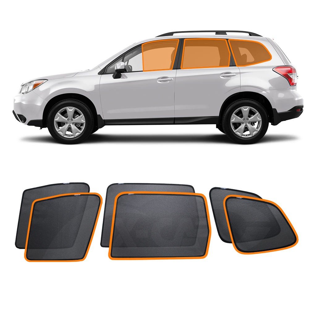 Subaru Forester 2012-2018 Car Window Sun Blind Sun Shade Mesh 6 Pcs ...
