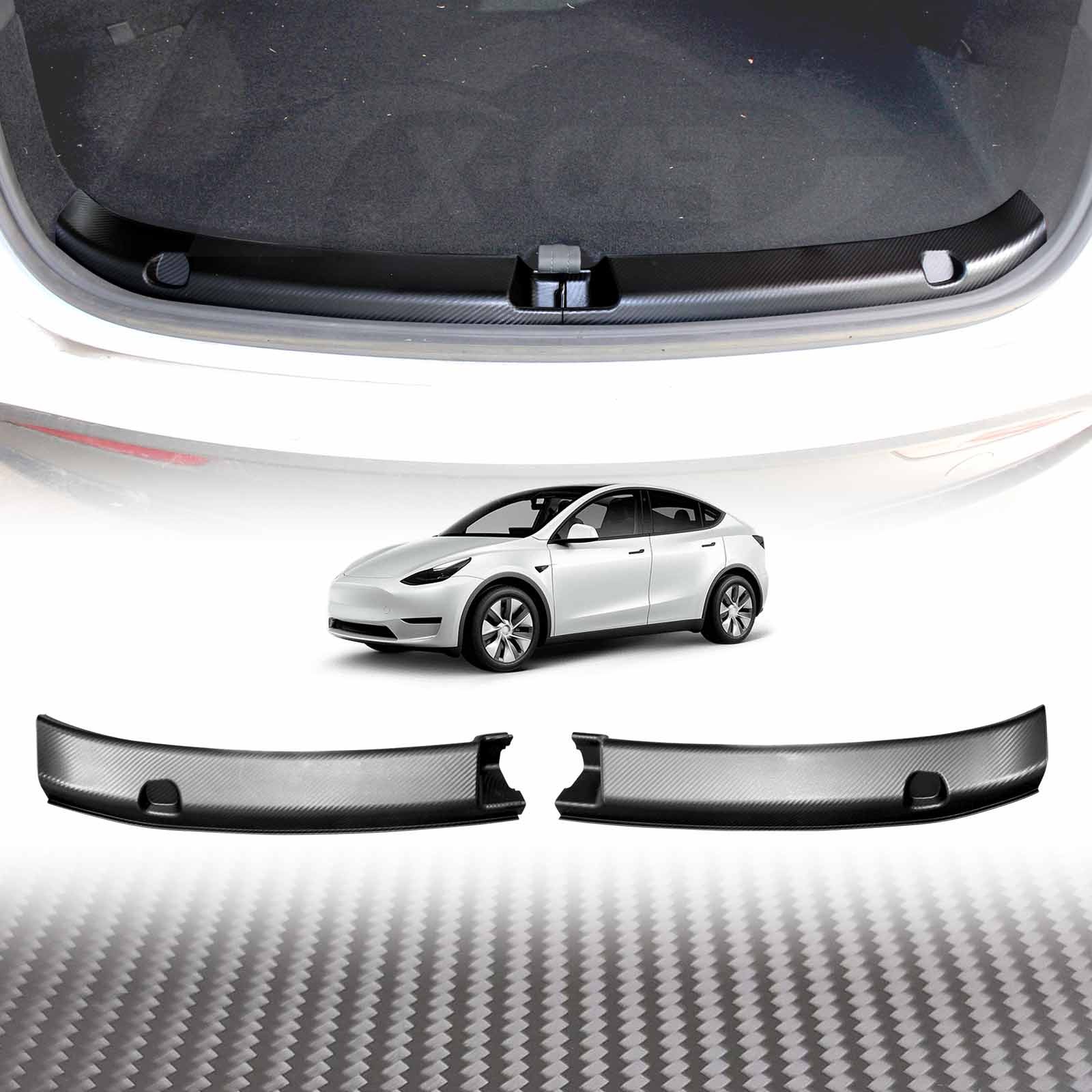 Tesla Model Y 2022-2024 Rear Bumper Guard Trunk Protector Cover Carbon ...