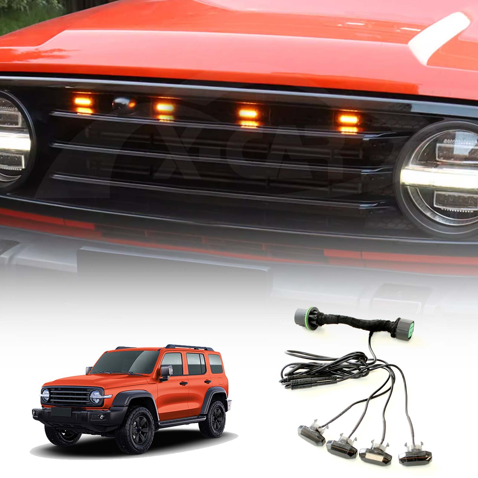 Front Grille LED Lights For GWM Tank 300 Tank300 2023-Onwards Grill ...