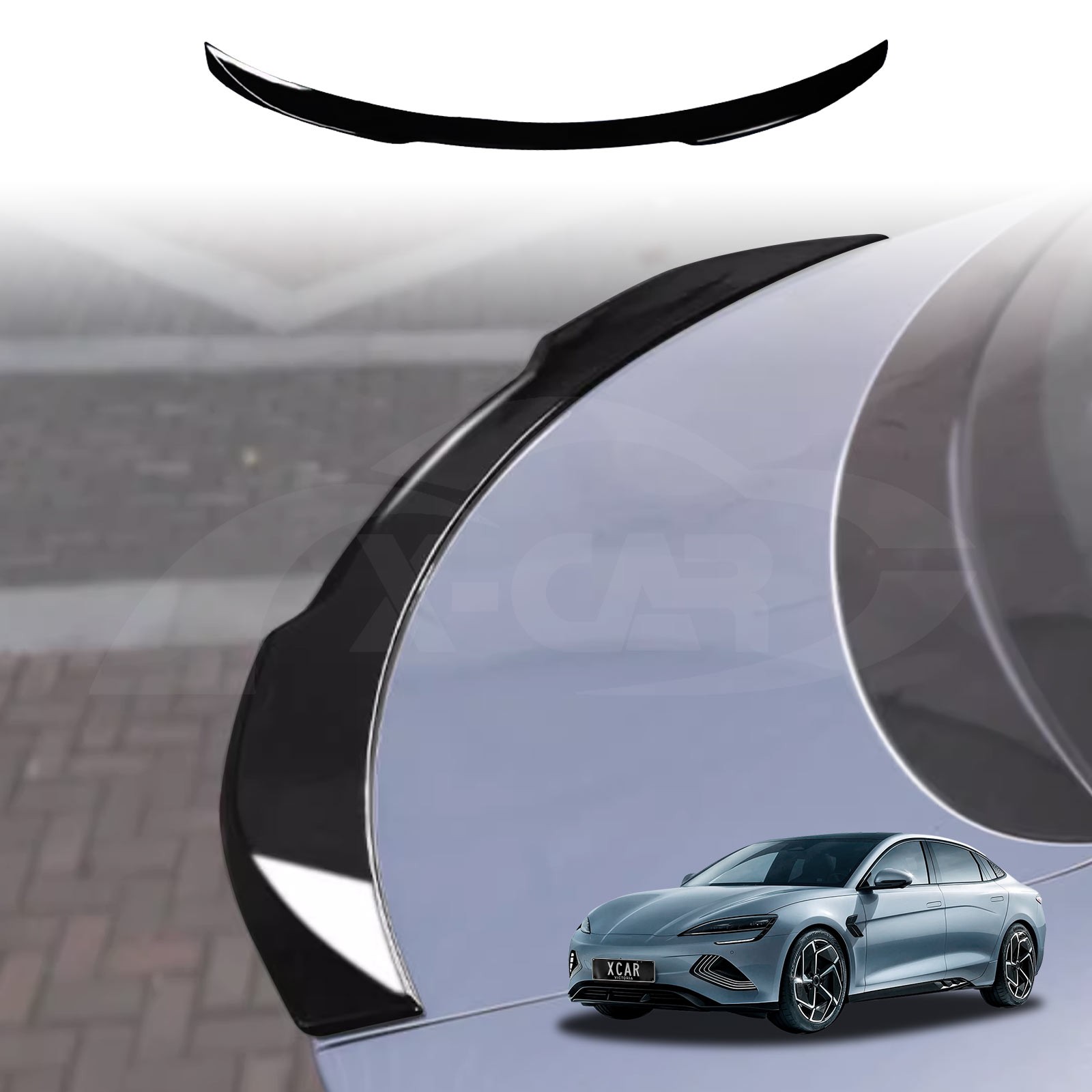 Sporty Piano Black Style Spoiler for BYD Seal 2023-Onwards Rear Trunk ...