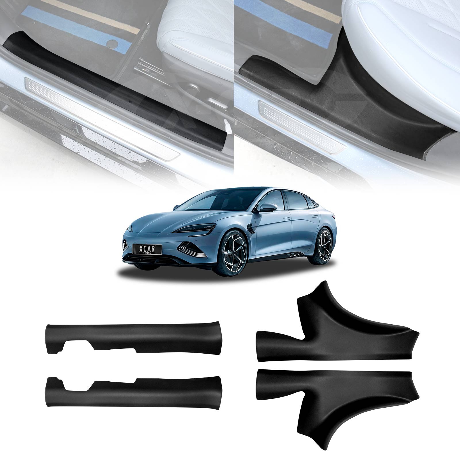 Front Rear Door Sill Plate Protector for BYD Seal 2023-Onwards Car ...