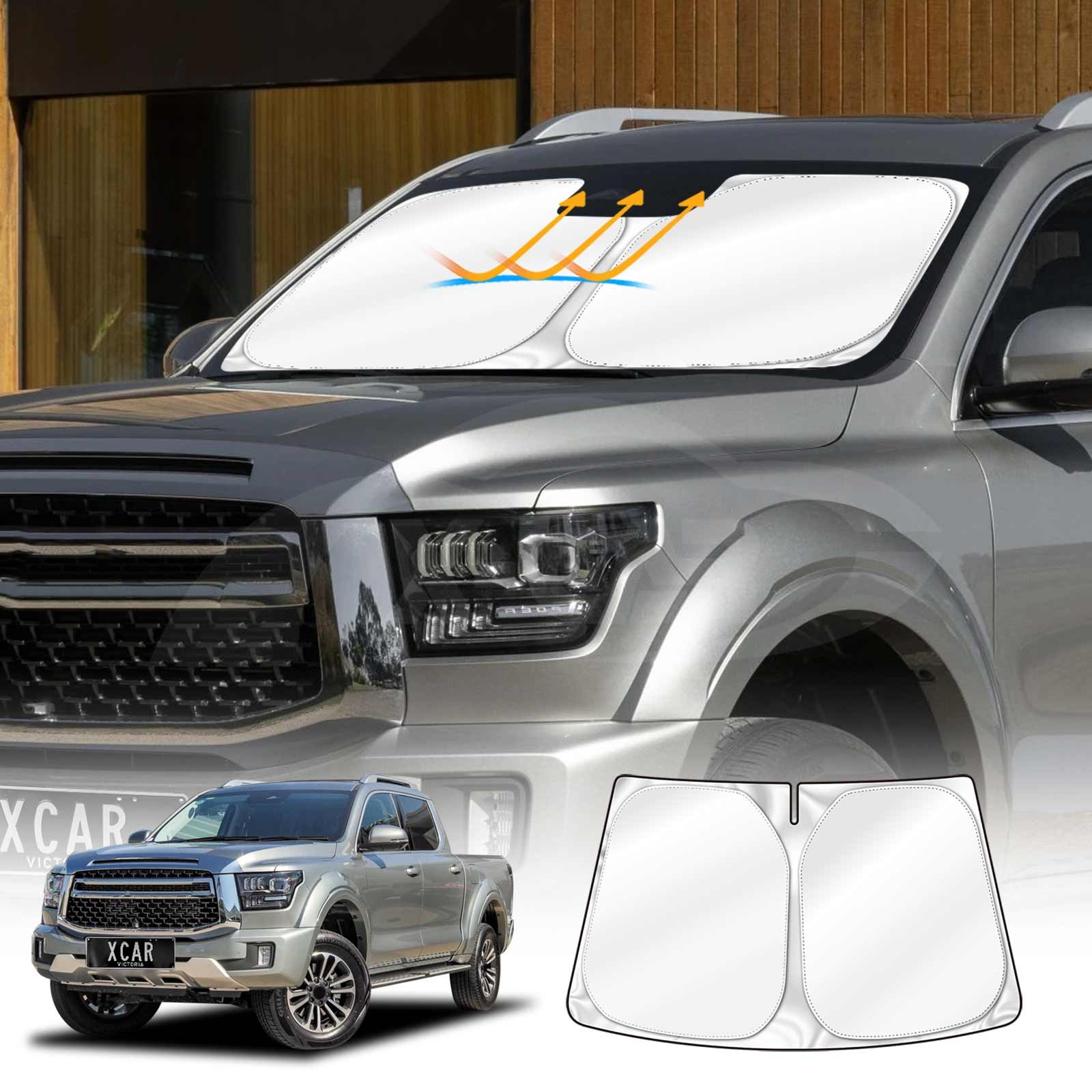 WindScreen Sun Shade for GWM Cannon Alpha 2024-Onwards Blocks UV Rays ...