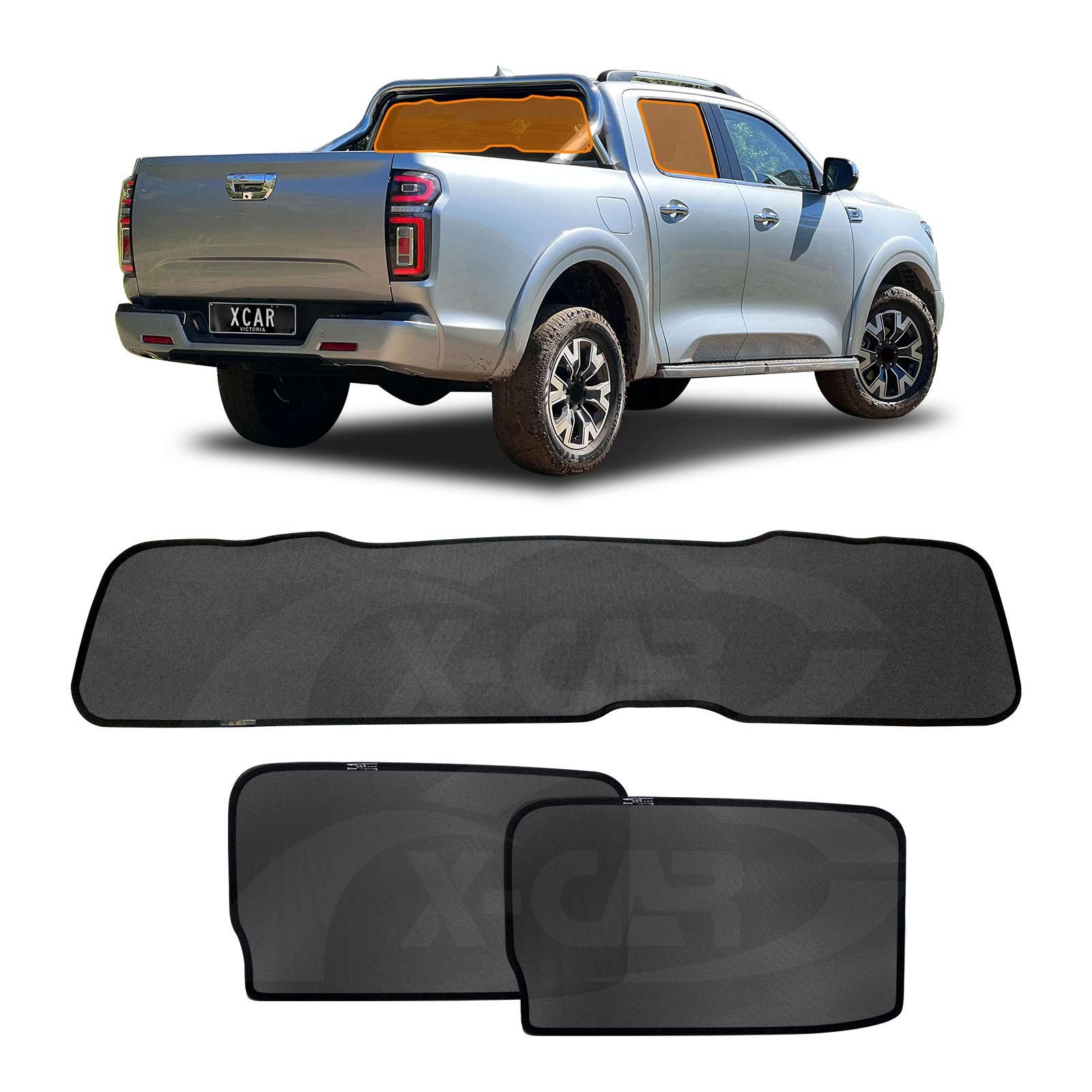 Window Sun Shades for GWM UTE Cannon-X / L 2021-Onwards Car Custom Rear ...