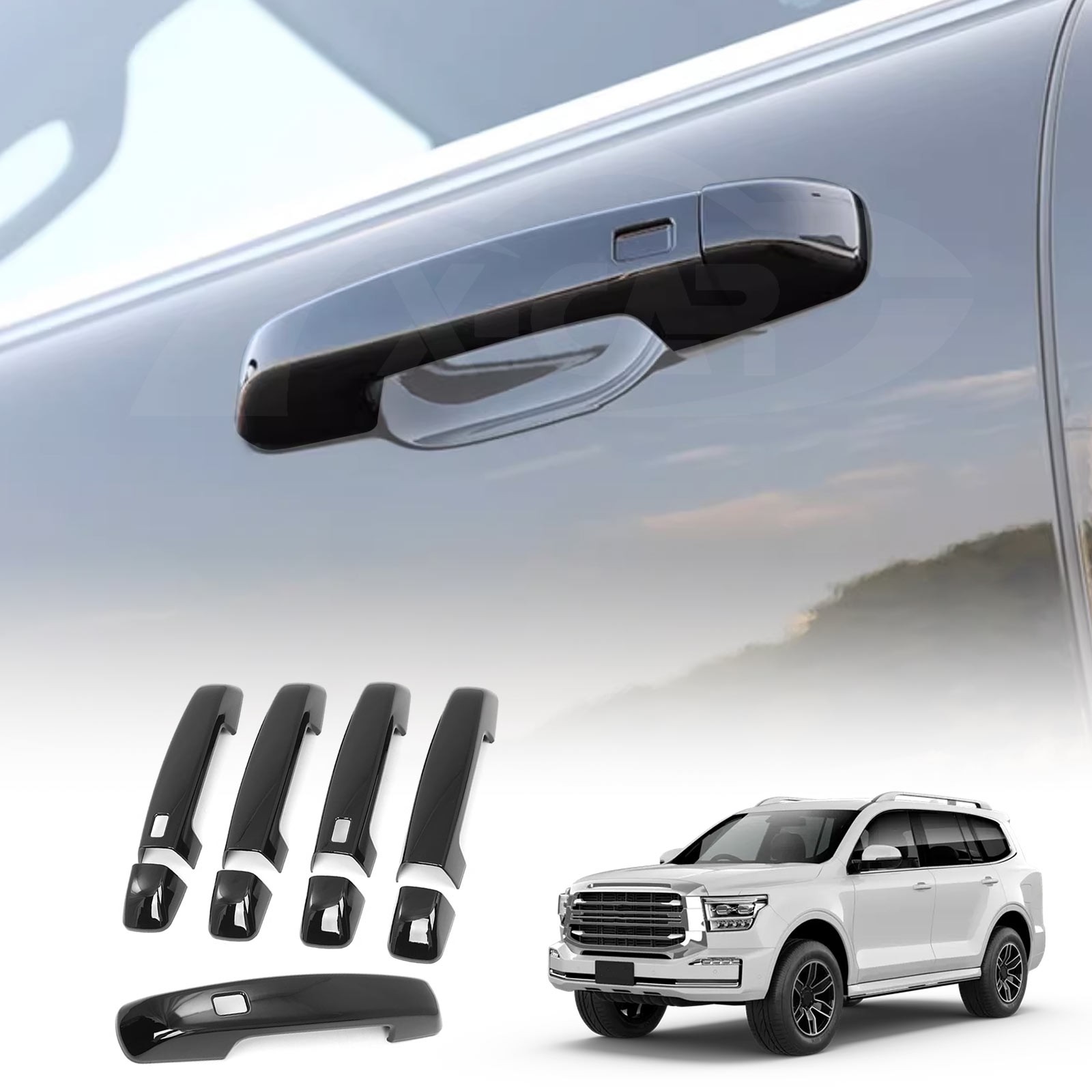 Door Handles Cover for GWM Tank 500 Tank500 2024-Onwards Piano Black ...