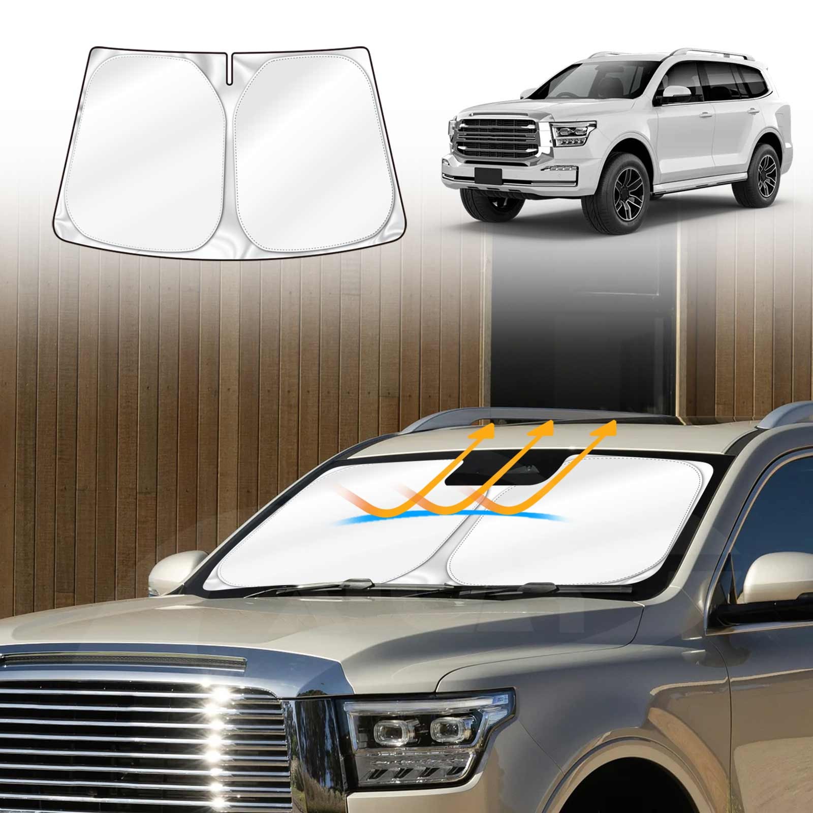 WindScreen Sun Shade for GWM Tank 500 Tank500 2024-Onwards Blocks UV ...