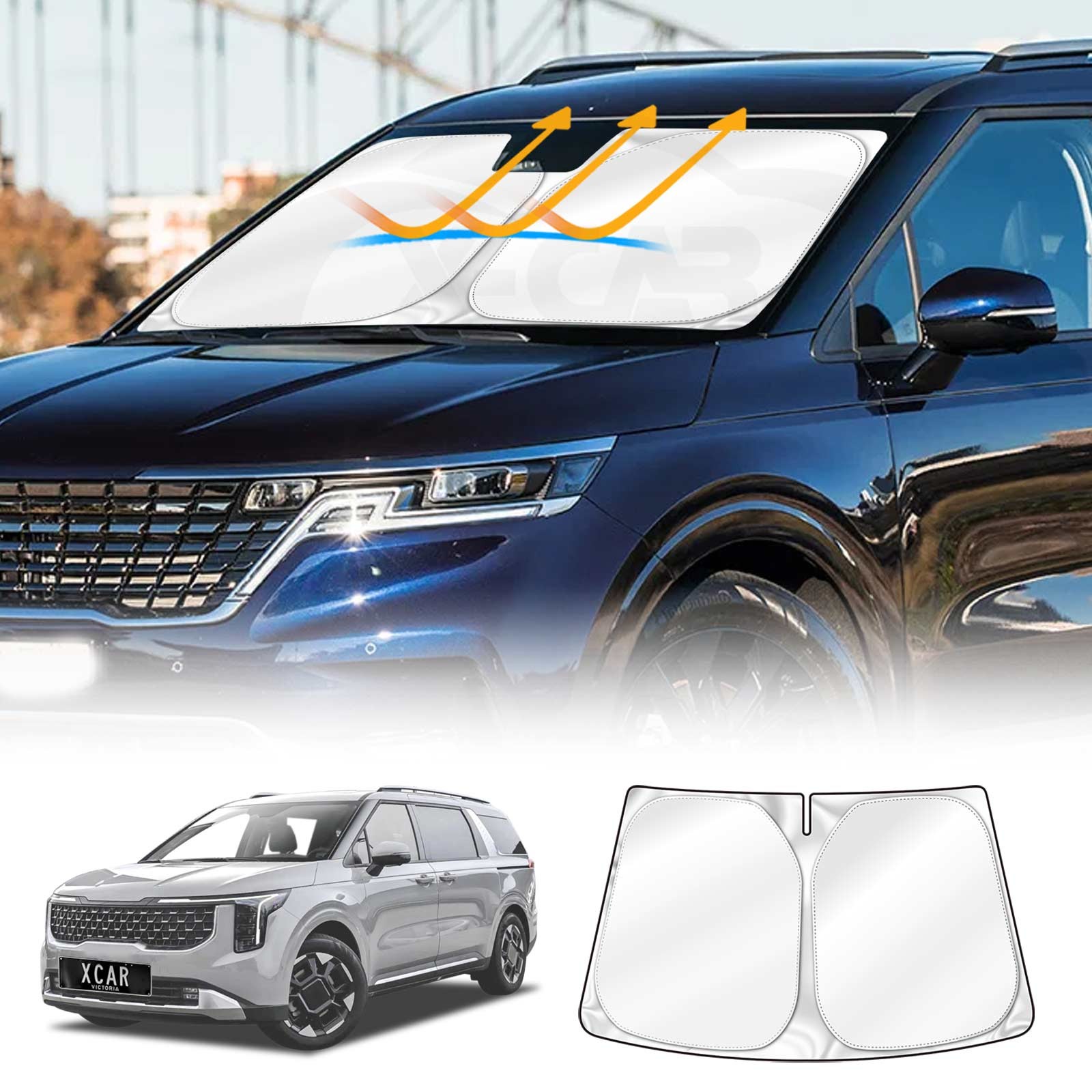 WindScreen Sun Shade for Kia Carnival KA4 Series 2020-2025 Blocks UV ...