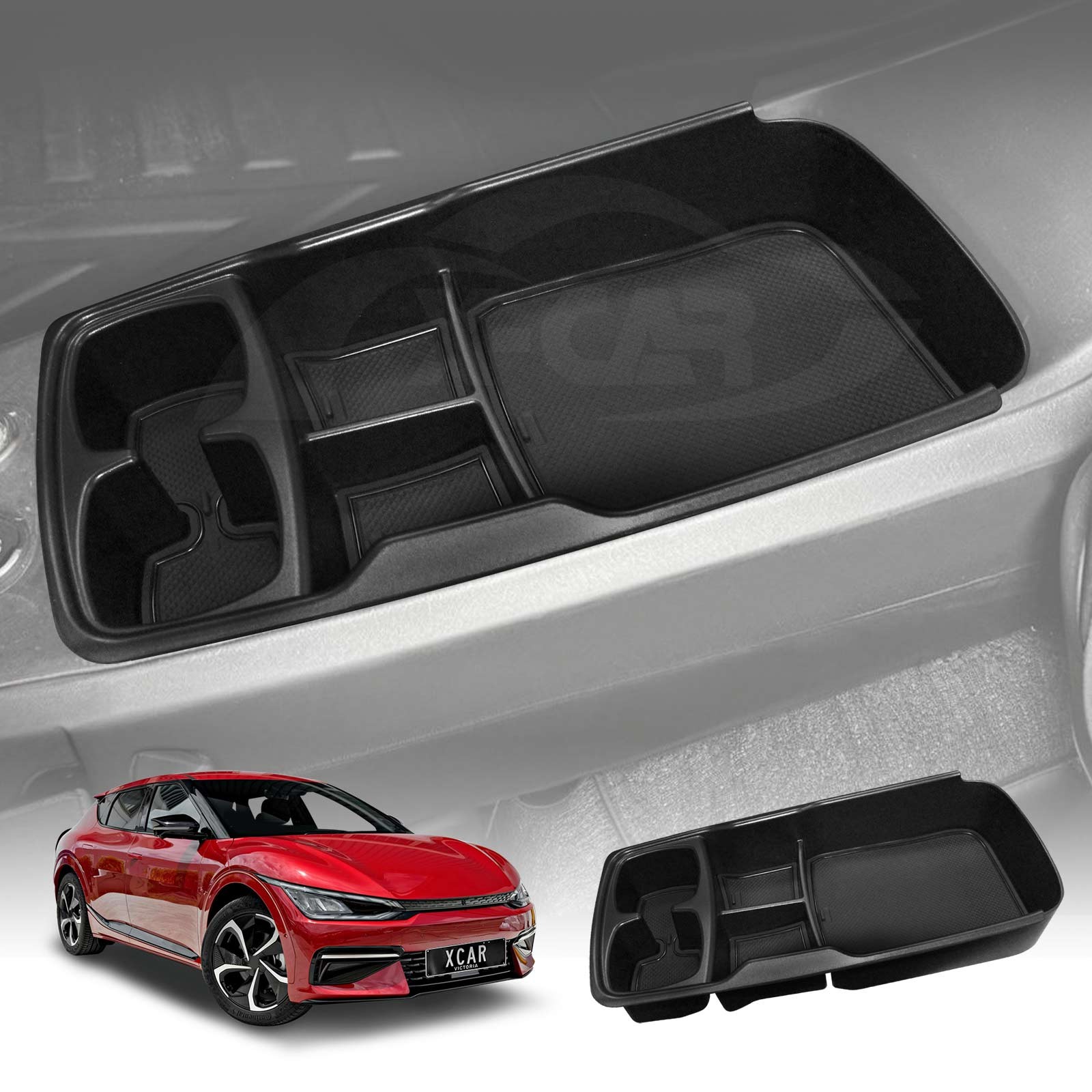 Center Console Box for Kia EV6 2021-Onwards Organizer Storage Cup ...