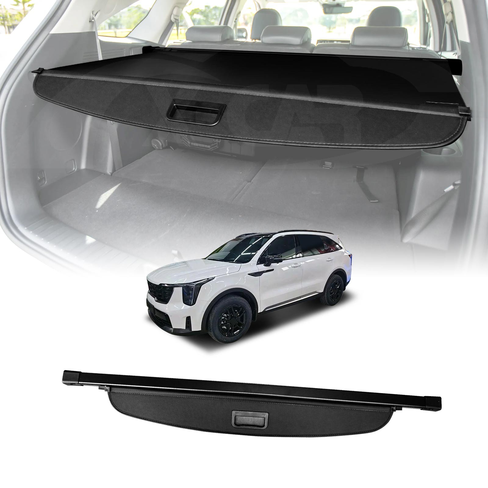 Retractable Cargo Cover for Kia Sorento 2020-2025 Rear Rack Partition ...
