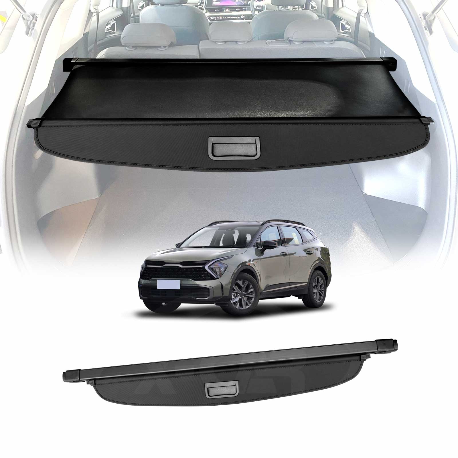 Retractable Cargo Cover for Kia Sportage 2021-Onwards Rear Rack ...