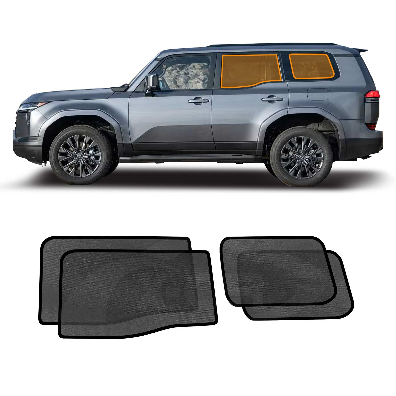 Rear Port Window Sun Shade for Lexus GX 550 GX550 2024-Onwards UV ...