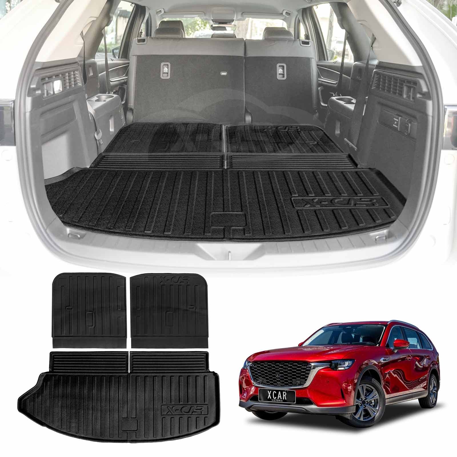 Boot Liners for Mazda CX-80 CX80 2024-Onwards All Weather Heavy Duty ...