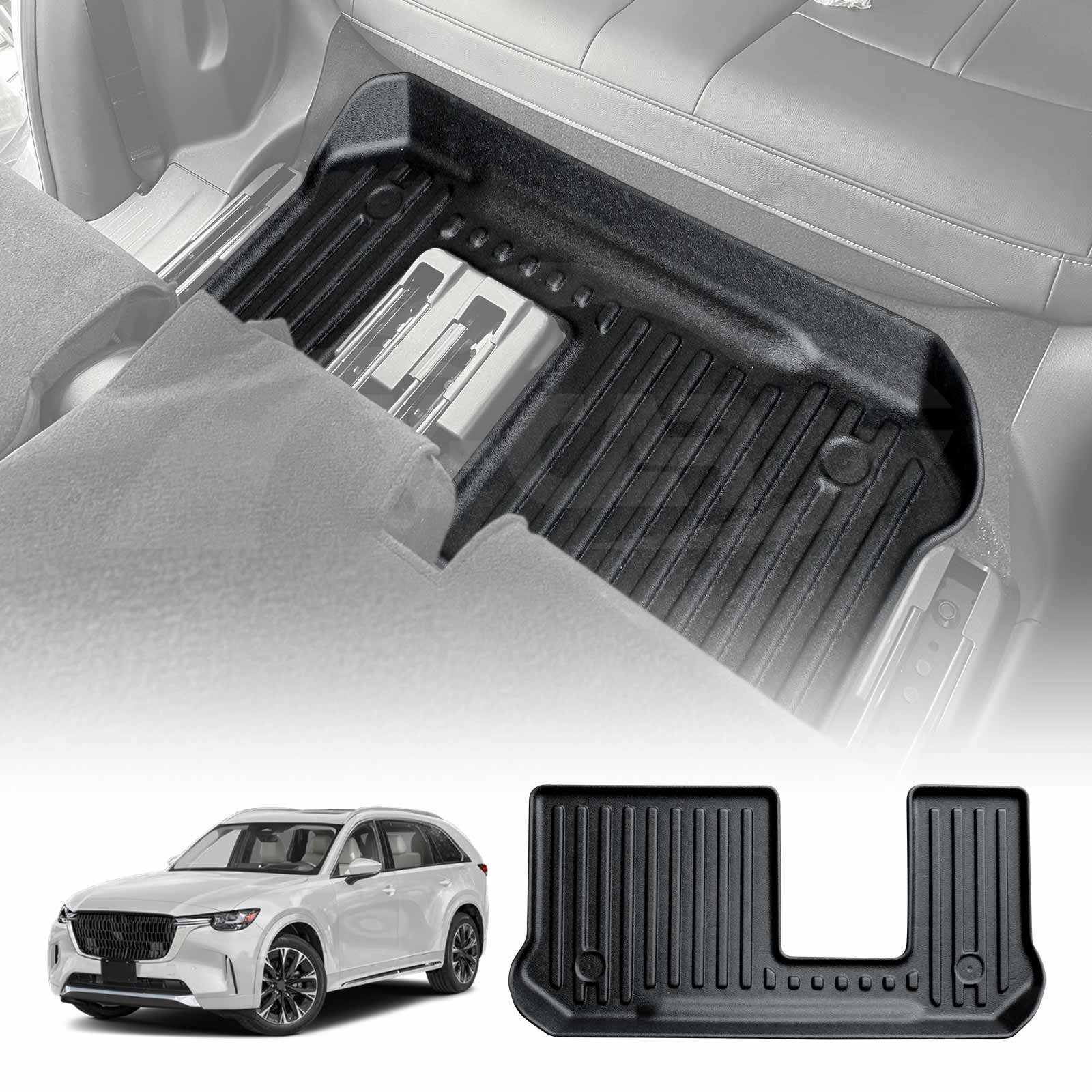 Third Row Seat Floor Mat for Mazda CX-90 CX90 2023-Onwards Heavy Duty ...