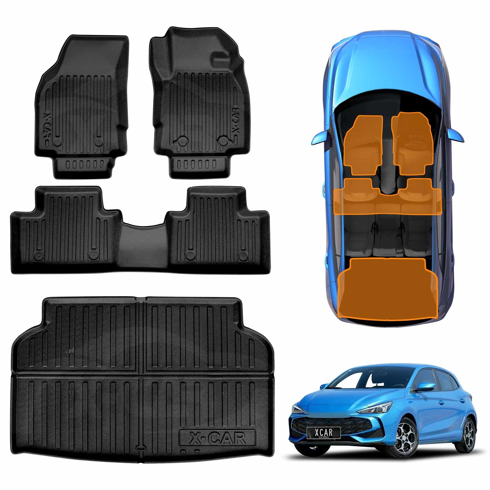 3D Floor Mats Boot Liner for MG 3 MG3 2024-2025 All Weather Heavy Duty ...