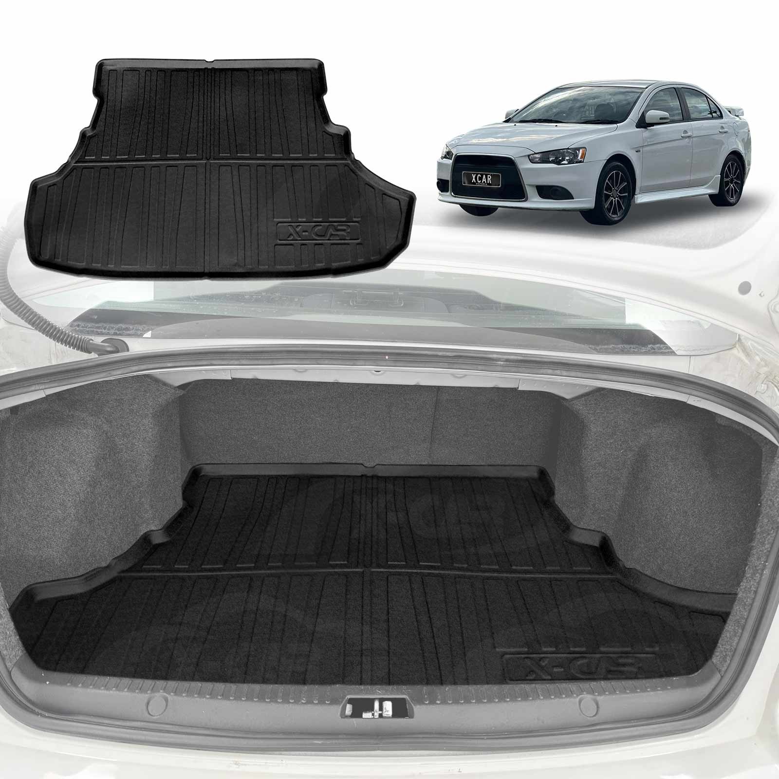Boot Liner for Mitsubishi Lancer Sedan 2007-2017 All Weather Heavy Duty ...
