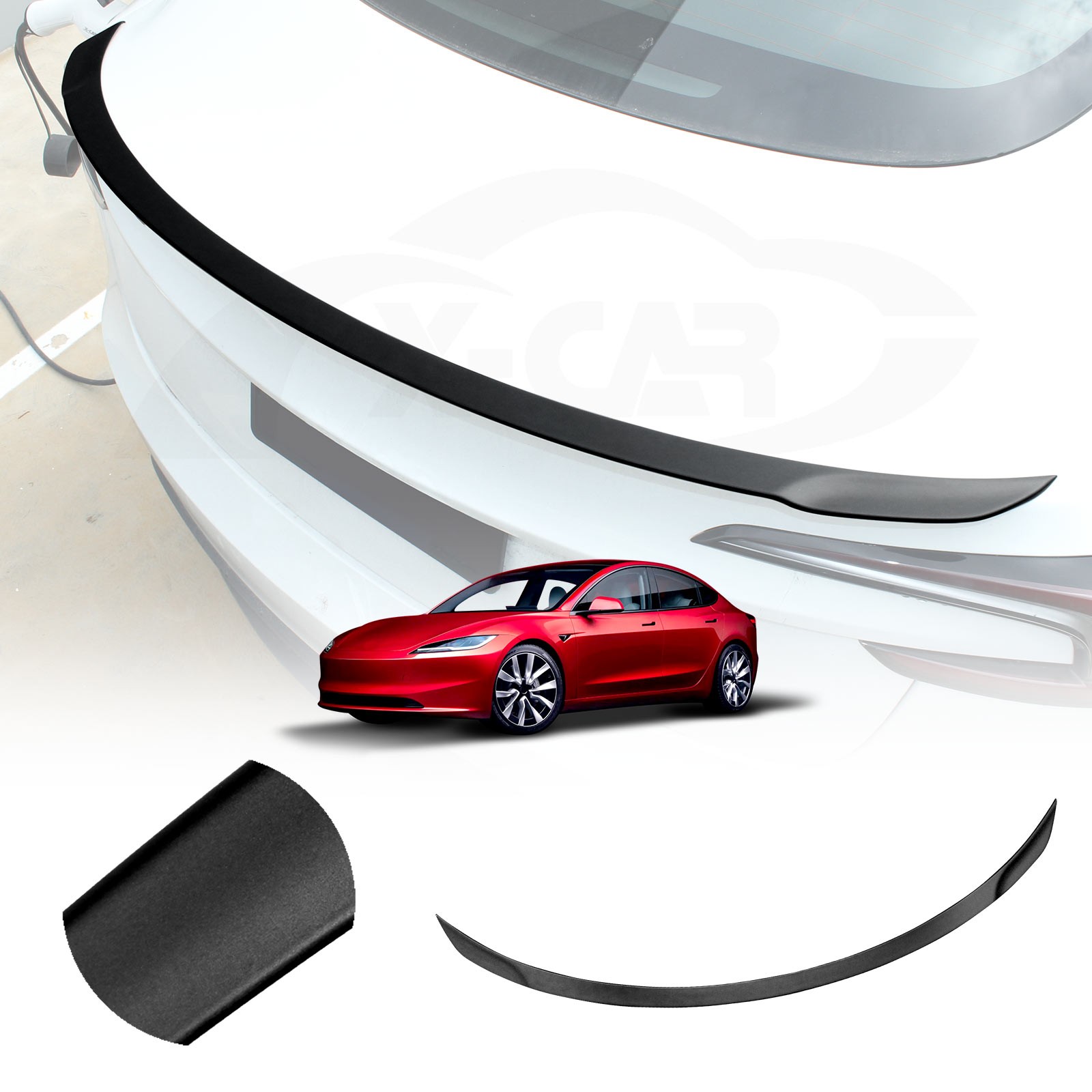 Sporty Matt Black Style Spoiler for Tesla Model 3 Highland 2023-2025 ...