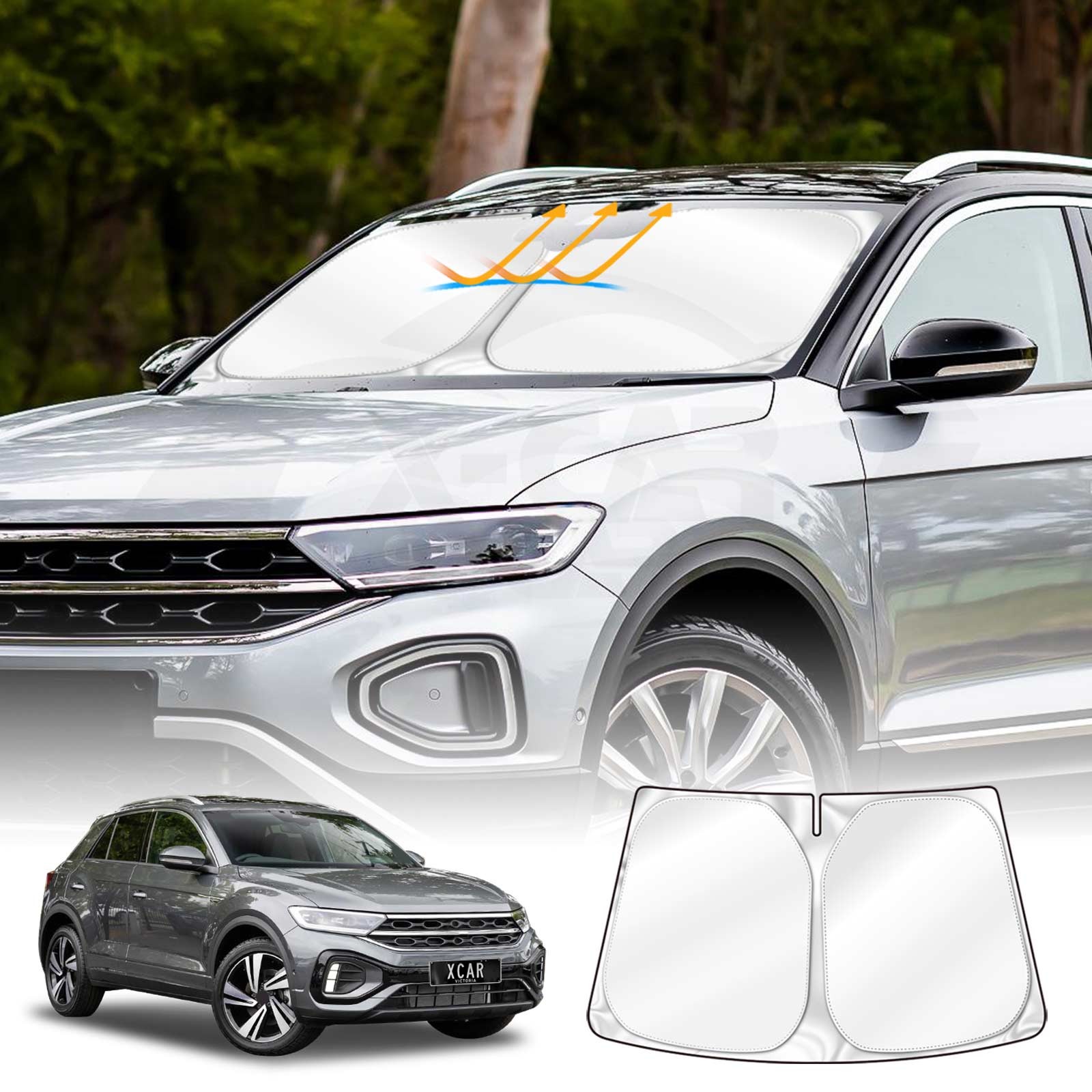 WindScreen Sun Shade for Volkswagen T-Roc 2020-2026 Blocks UV Rays ...